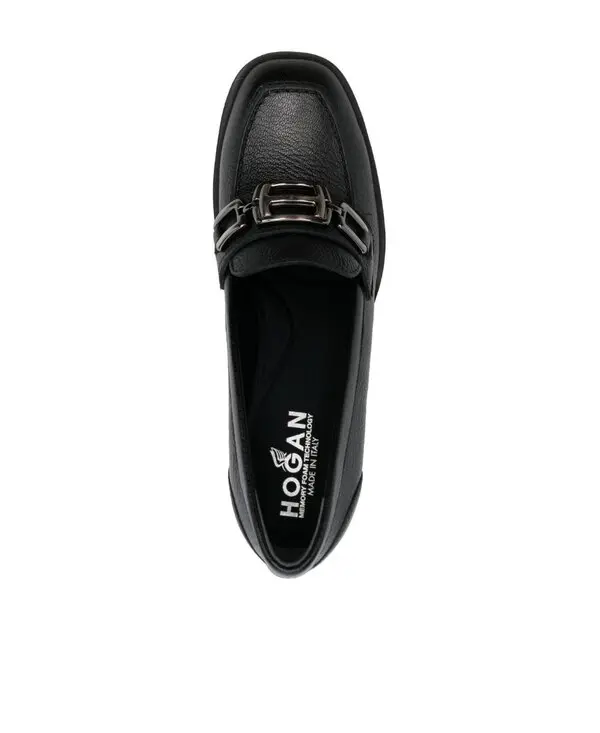 Hogan Logo Plaque Loafer Pumps