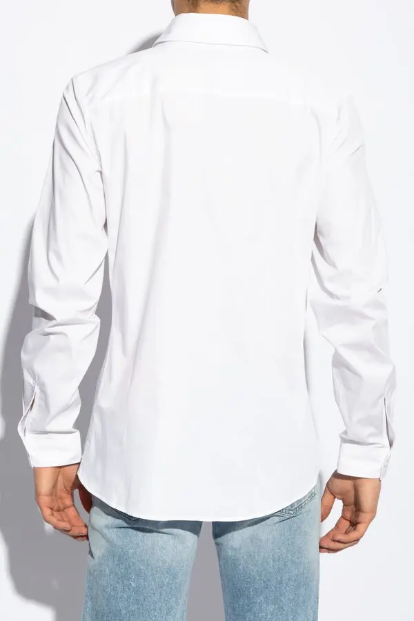 DIESEL® Logo Embroidered Long-sleeved Shirt