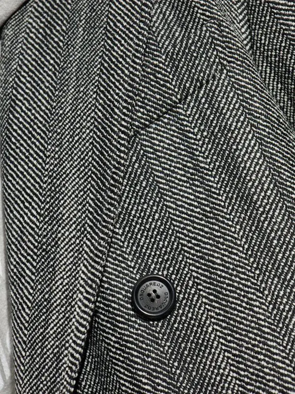 Dsquared2 Double Breasted Peak Lapel Overcoat