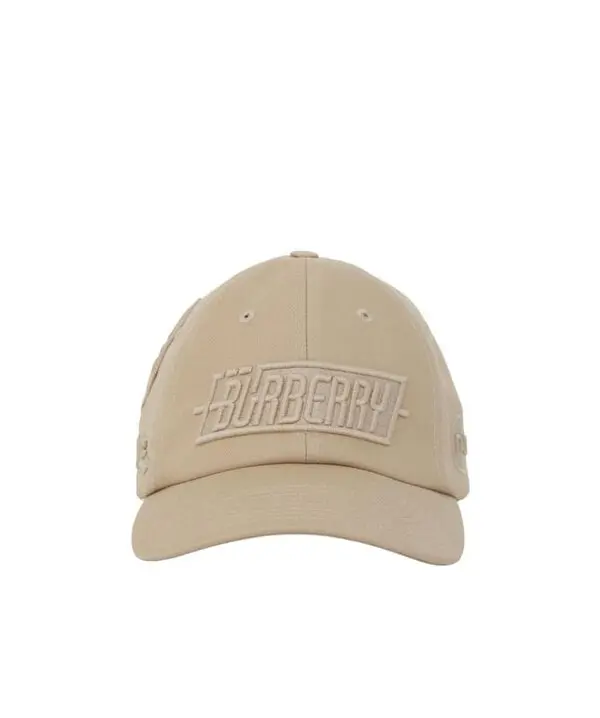 Burberry Badge Appliqué Cotton Baseball Cap - Nude