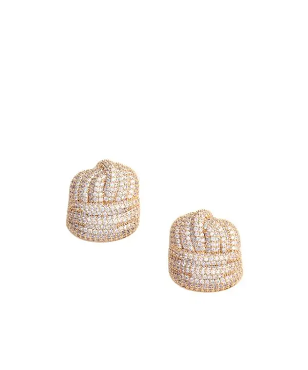 SELF-PORTRAIT Knot-effect Earrings - Gold