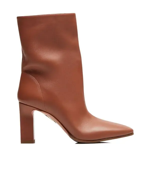 AQUAZZURA Manzoni 85mm Ankle Boots - Brown
