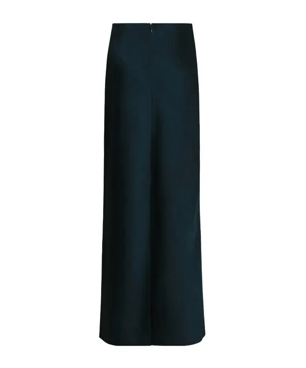 Vince High-waist Satin Maxi Skirt - Black