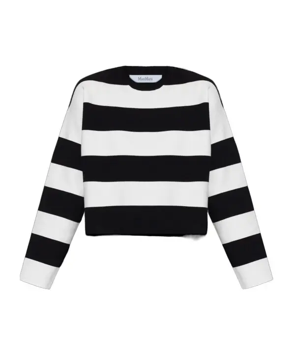 Max Mara Striped Crewneck Long Sleeve T-shirt