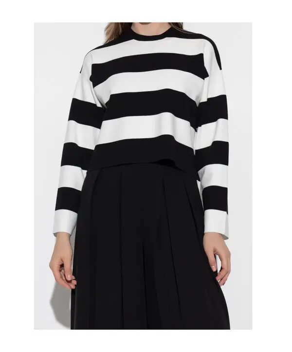 Max Mara Striped Crewneck Long Sleeve T-shirt