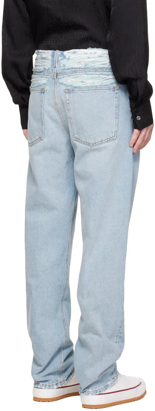 DIESEL® 2010 Straight-leg Distressed Jeans - Gray