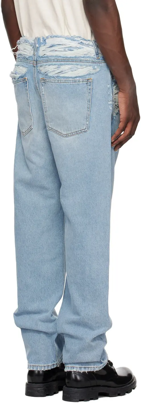 DIESEL® 2010 Straight-leg Distressed Jeans - Gray