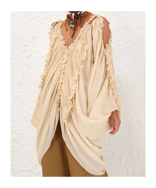 Zimmermann Illuminate Draped Blouse