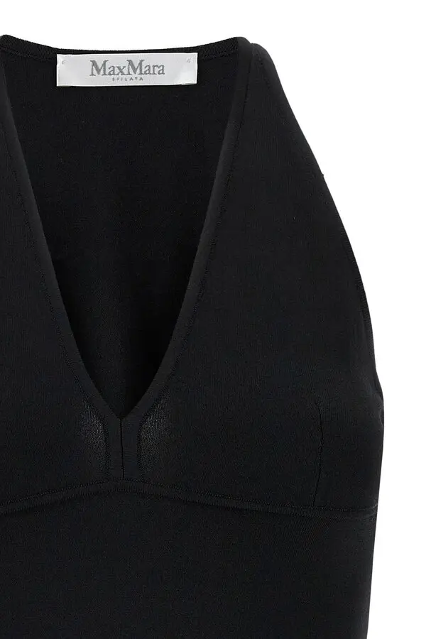 Max Mara V-neck Sleeveless Top - Black