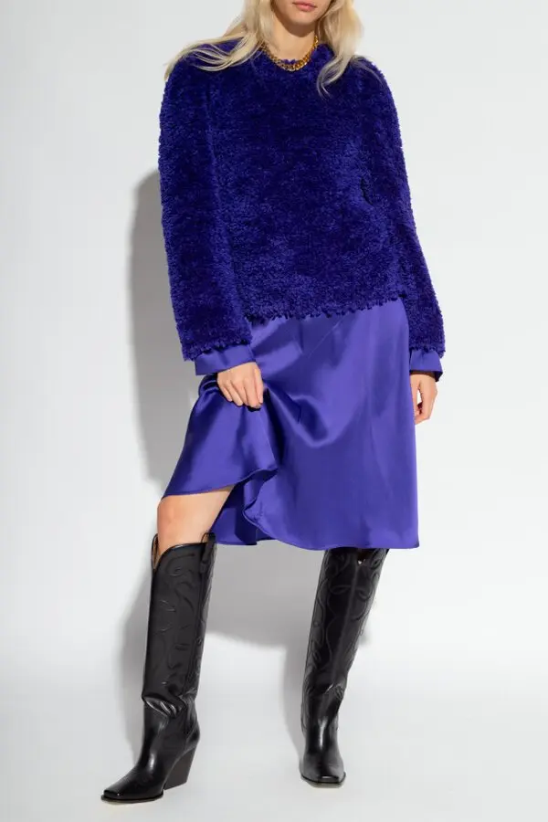 Stella McCartney Textured Knitted Cropped Jumper