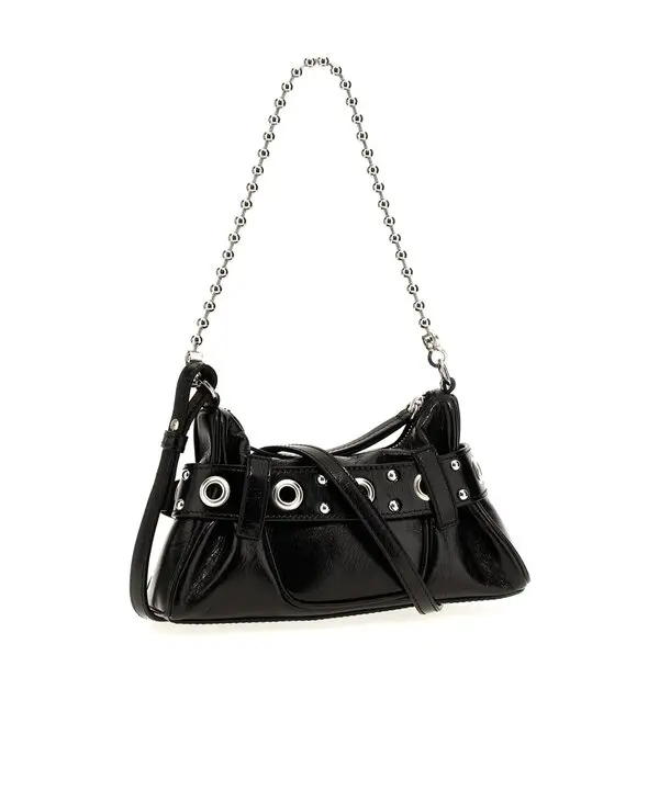 Dsquared2 Gothic Logo Plaque Belted Shoulder Bag - Black