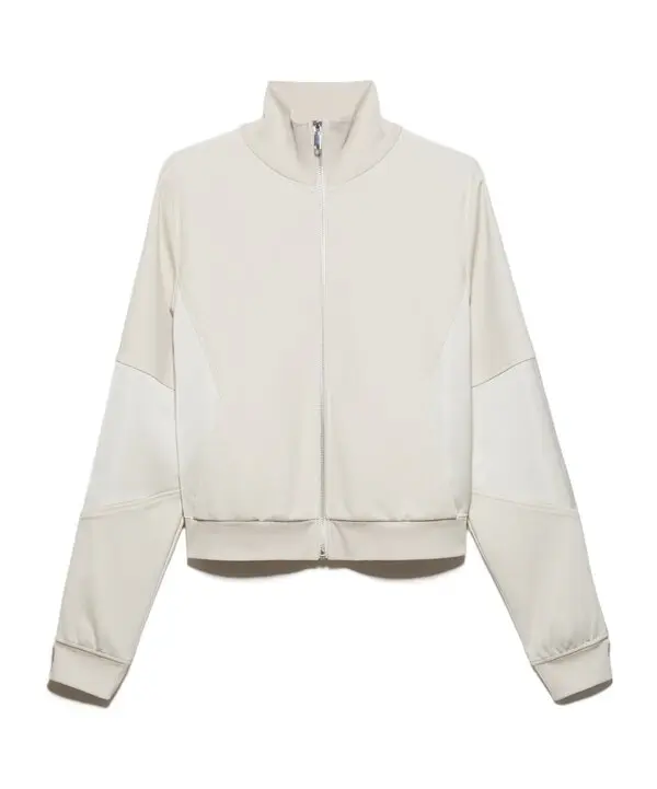 MAXCO. Max&co. Ribbed Knit Turtleneck Zip-up Jacket