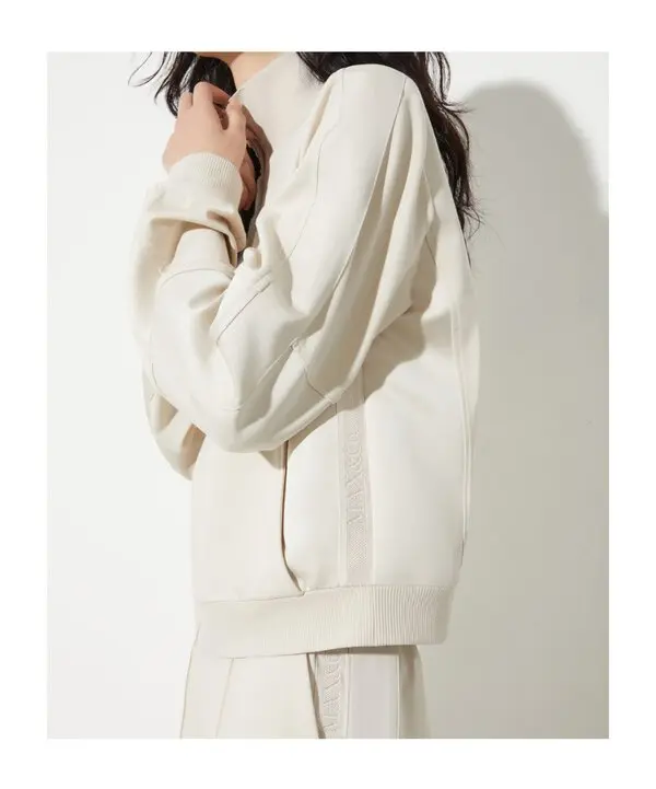 MAXCO. Max&co. Ribbed Knit Turtleneck Zip-up Jacket
