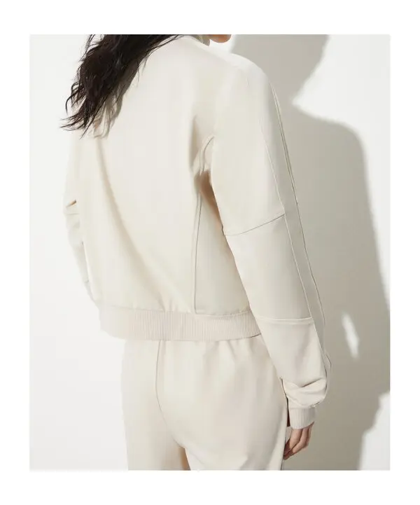 MAXCO. Max&co. Ribbed Knit Turtleneck Zip-up Jacket