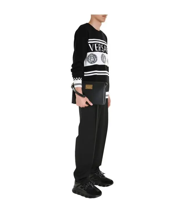Versace Intarsia-knit Logo Jumper