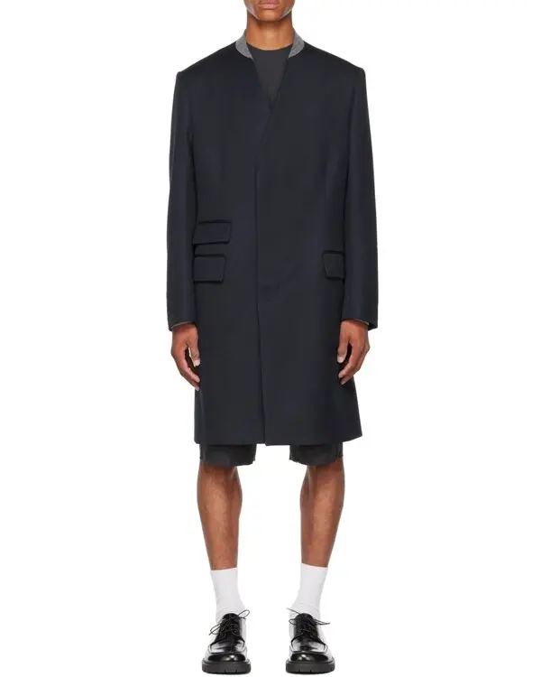 MAISON MARGIELA Long Single-breasted Wool Coat