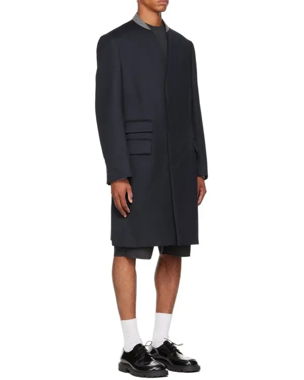 MAISON MARGIELA Long Single-breasted Wool Coat