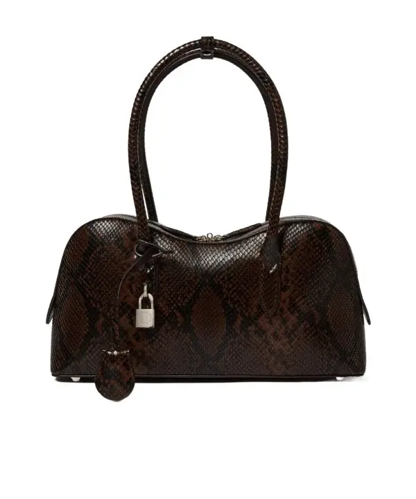 Stella McCartney Ryder Embossed Medium Shoulder Bag - Black