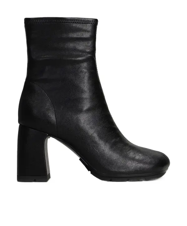 Ash Chunky Heeled Ankle Boots - Black