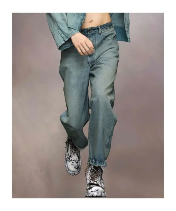 MAISON MARGIELA Distressed Wide-leg Jeans