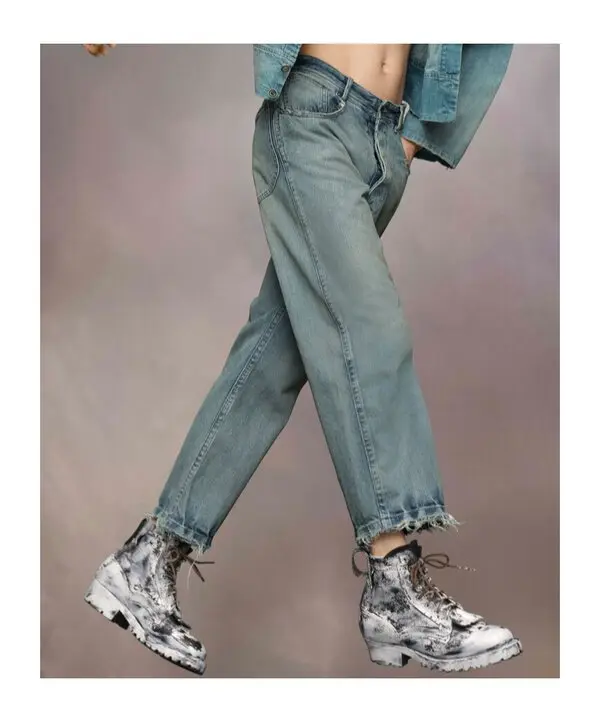 MAISON MARGIELA Distressed Wide-leg Jeans