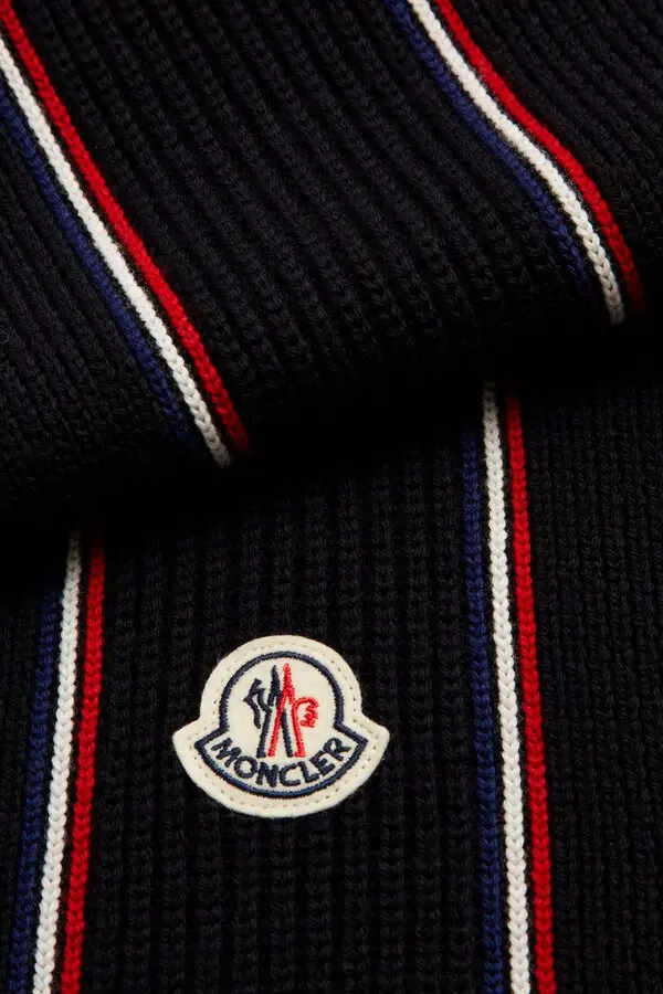 Moncler Tricolor Wool Scarf