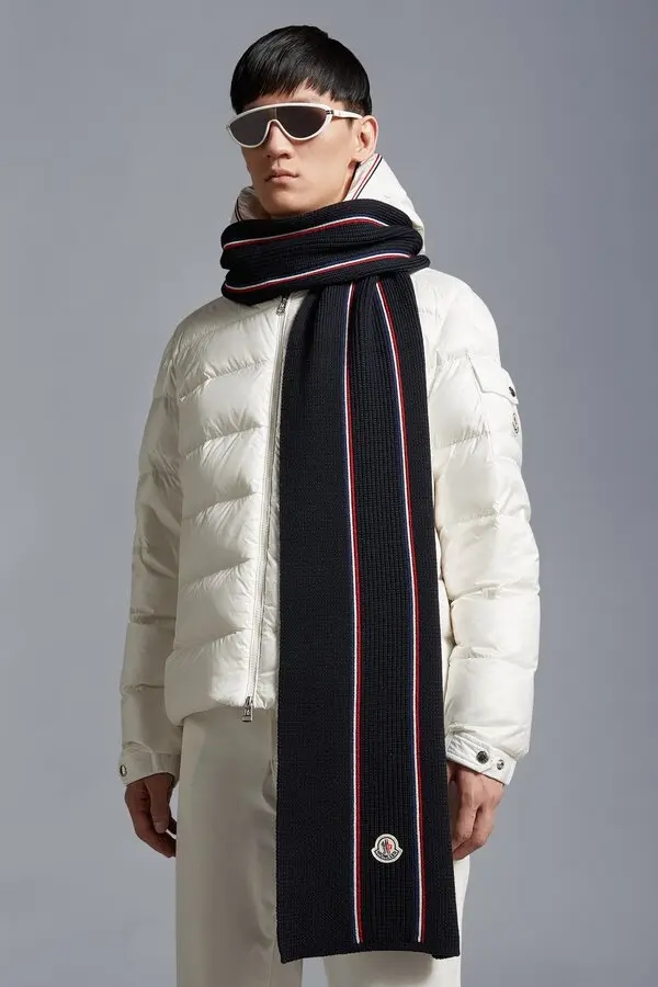 Moncler Tricolor Wool Scarf