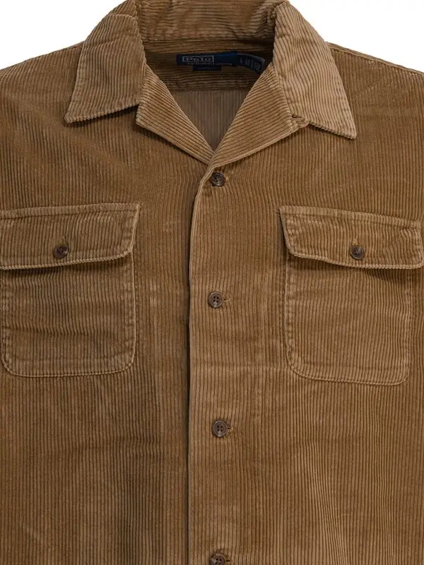 Polo Ralph Lauren Classic Fit Corduroy Camp Shirt - Brown