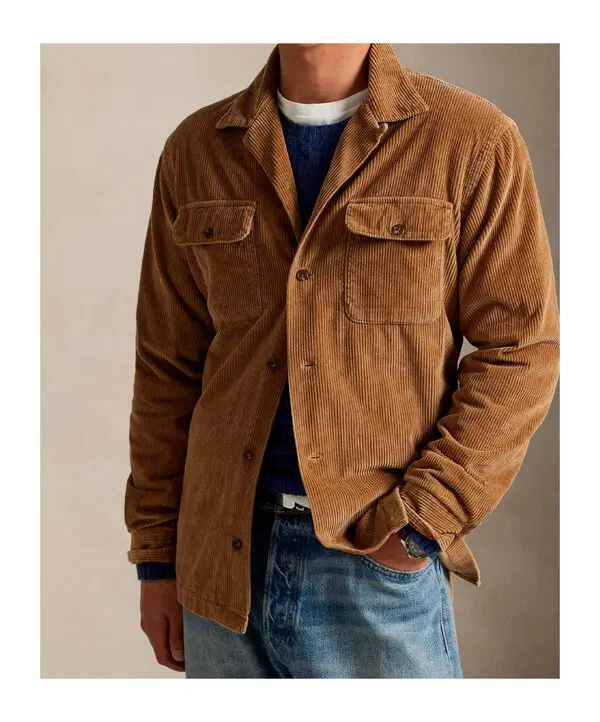 Polo Ralph Lauren Classic Fit Corduroy Camp Shirt - Brown