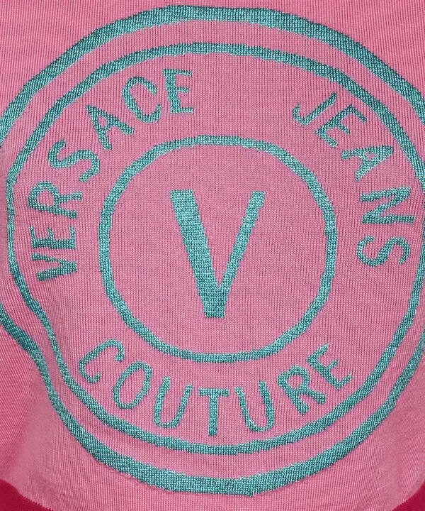Versace Logo Jacquard Cropped Jumper