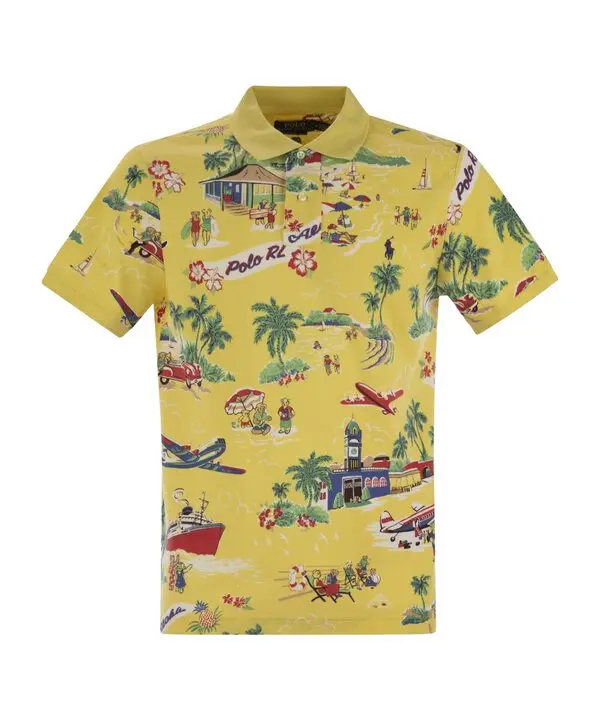 Polo Ralph Lauren Short Sleeved Illustration-printed Polo Shirt