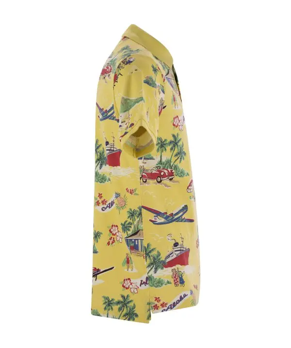 Polo Ralph Lauren Short Sleeved Illustration-printed Polo Shirt