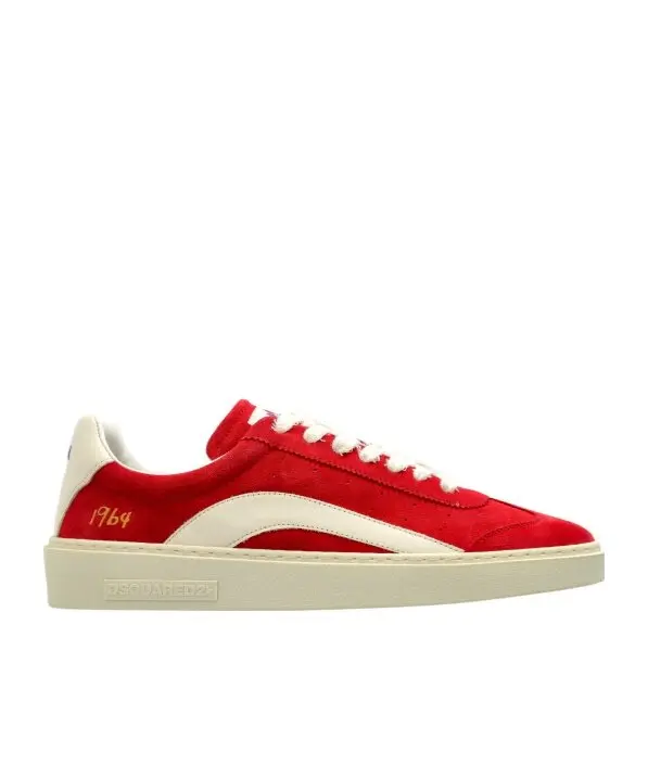 Dsquared2 Round Toe Lace-up Sneakers - Red