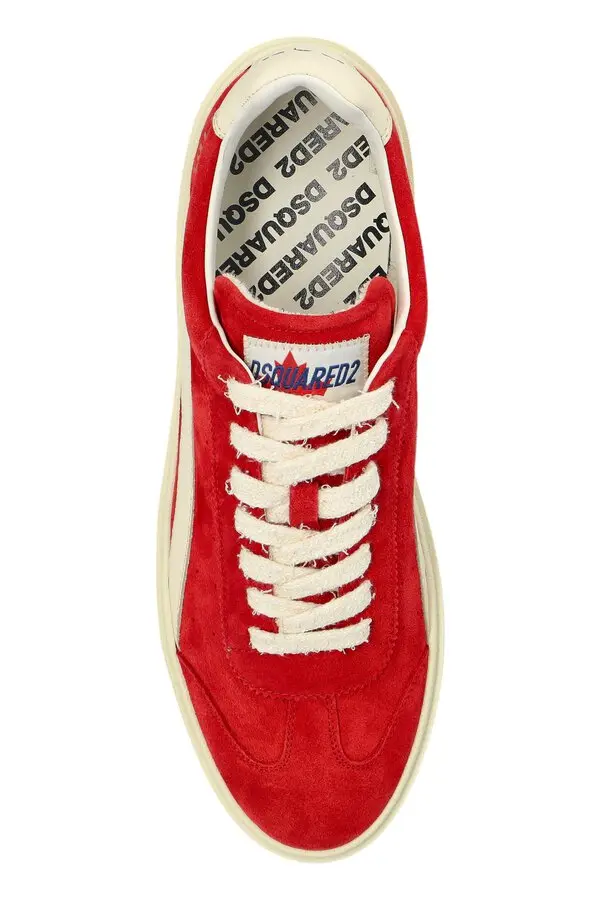 Dsquared2 Round Toe Lace-up Sneakers - Red