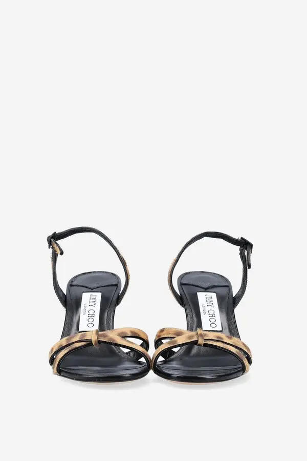 JIMMY CHOO Elsy 70 High-heeled Sandals - Leopard