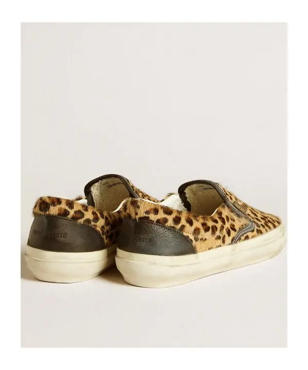 GOLDEN GOOSE Leopard Print Slip-on Sneakers