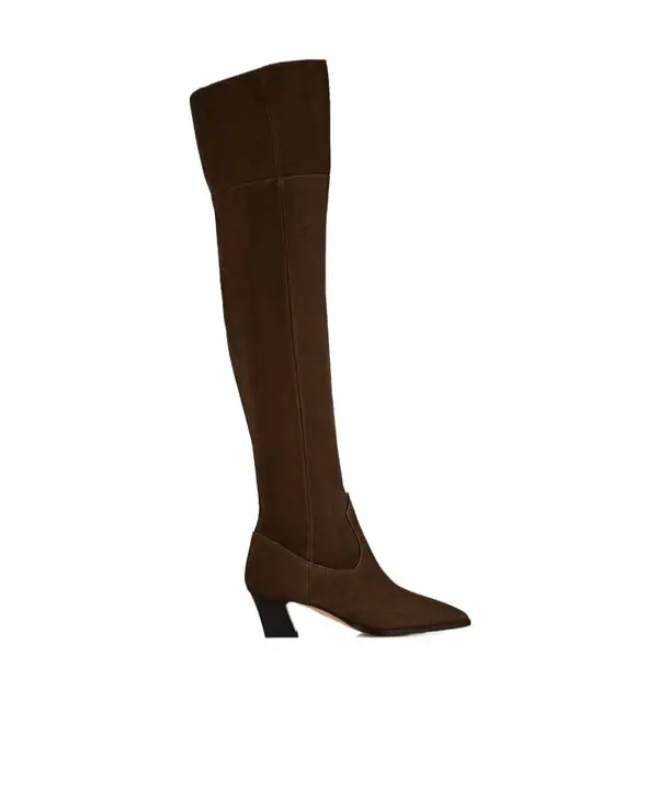 AQUAZZURA 50mm Nomad Square-toe Boots - Brown