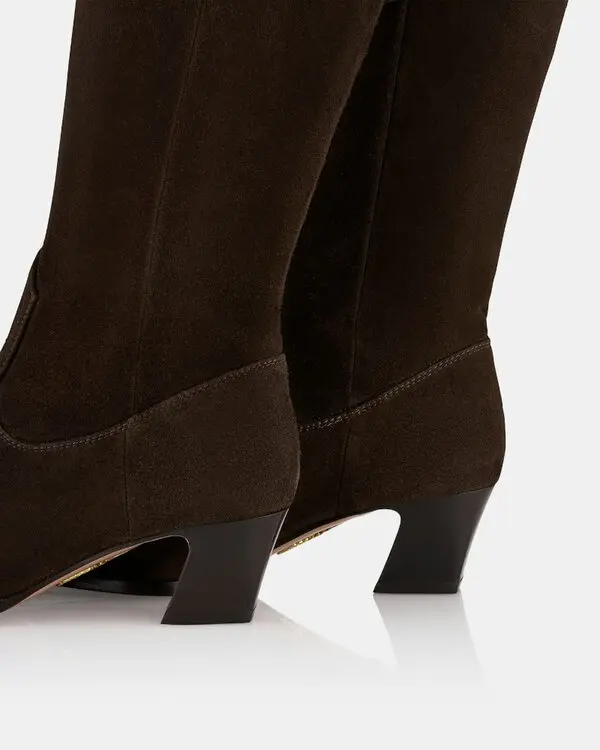 AQUAZZURA 50mm Nomad Square-toe Boots - Brown