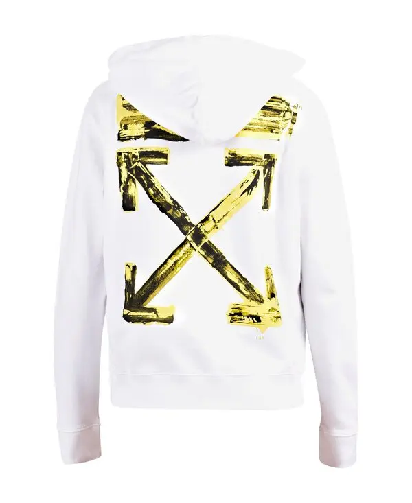 Off-White Logo Hooded Sweater - White