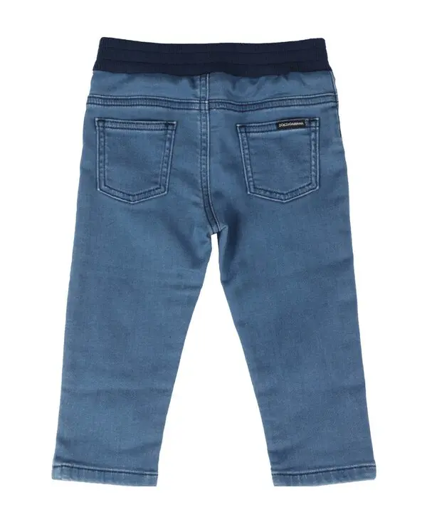 Dolce & Gabbana Cotton-blend Jeans With Drawstring Waist