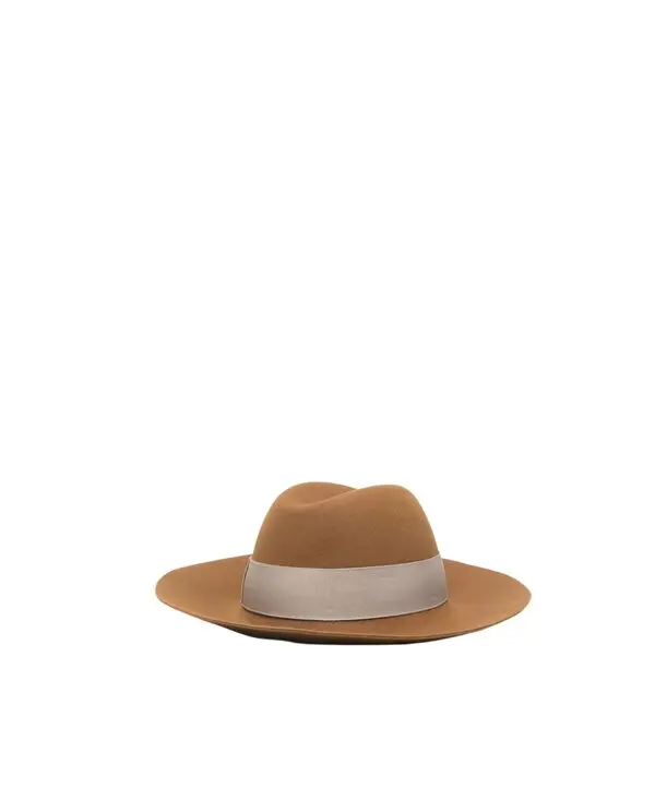 Borsalino Claudette Ribbon Band Hat - Brown