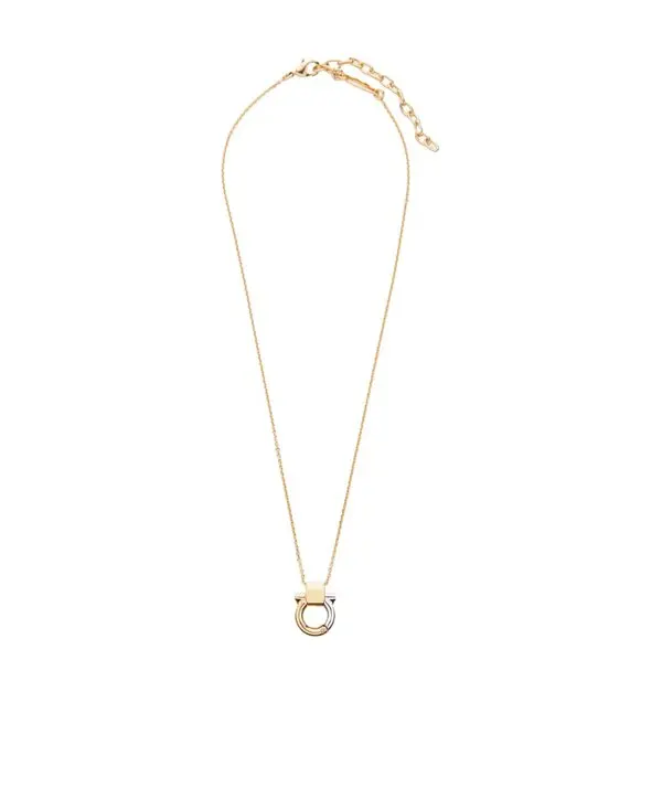 FERRAGAMO Gancini Pendant Necklace - Yellow