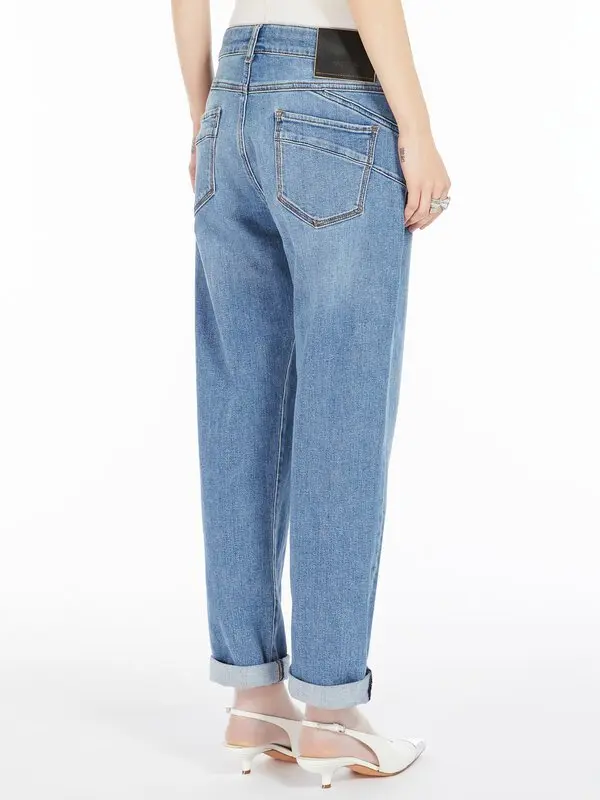 Sportmax Logo Patch Straight Leg Jeans