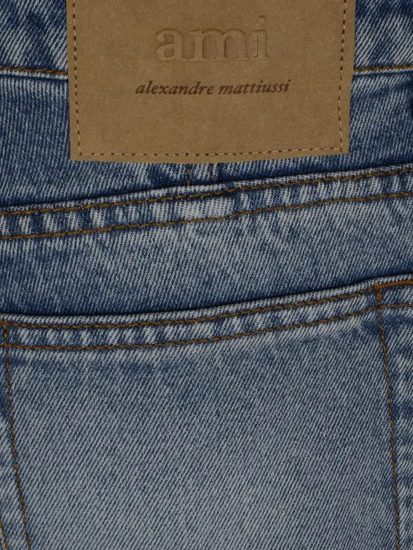 AMI Paris Logo Patch Straight-leg Jeans