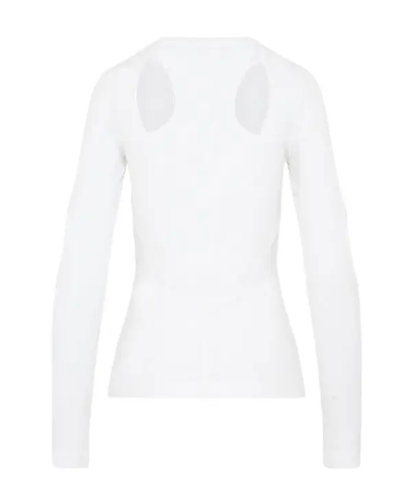 Givenchy Cut-out Knit Long Sleeve Top - White