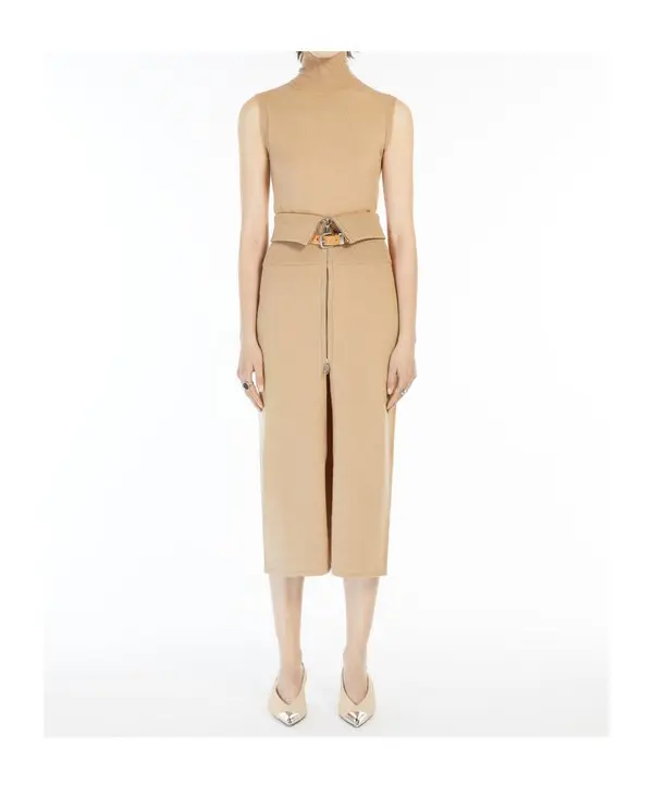 Sportmax Ardenza Roll Neck Sleeveless Vest - Camel