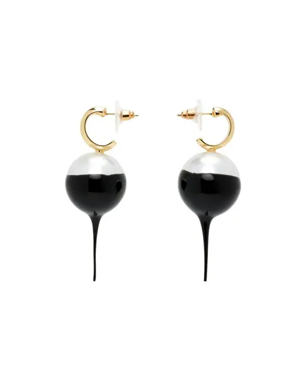 Ottolinger Dipped Pearl Earrings - Black
