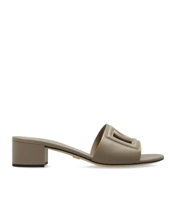 Dolce & Gabbana Open-toe Cut-out Logo Slides - Multicolor