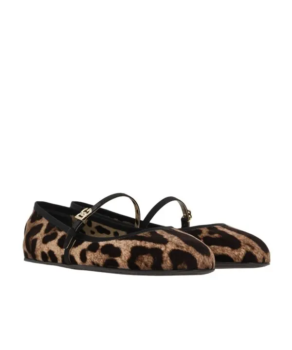 Dolce & Gabbana Leopard-printed Ballerina Flats