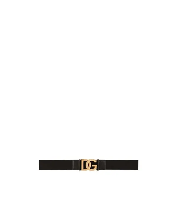 Dolce & Gabbana Logo Plaque Belt - Black